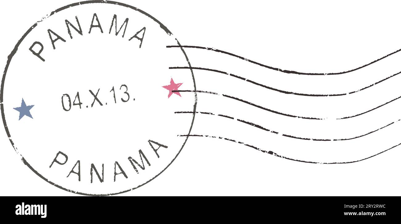 Postal grunge stamp 'Panama'. White background Stock Vector Image & Art ...