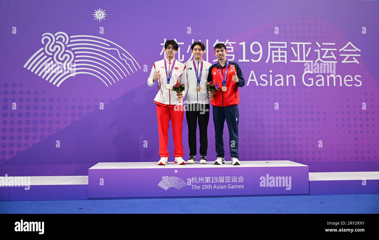 Hangzhou, China's Zhejiang Province. 28th Sep, 2023. Gold Medalist Kiim ...