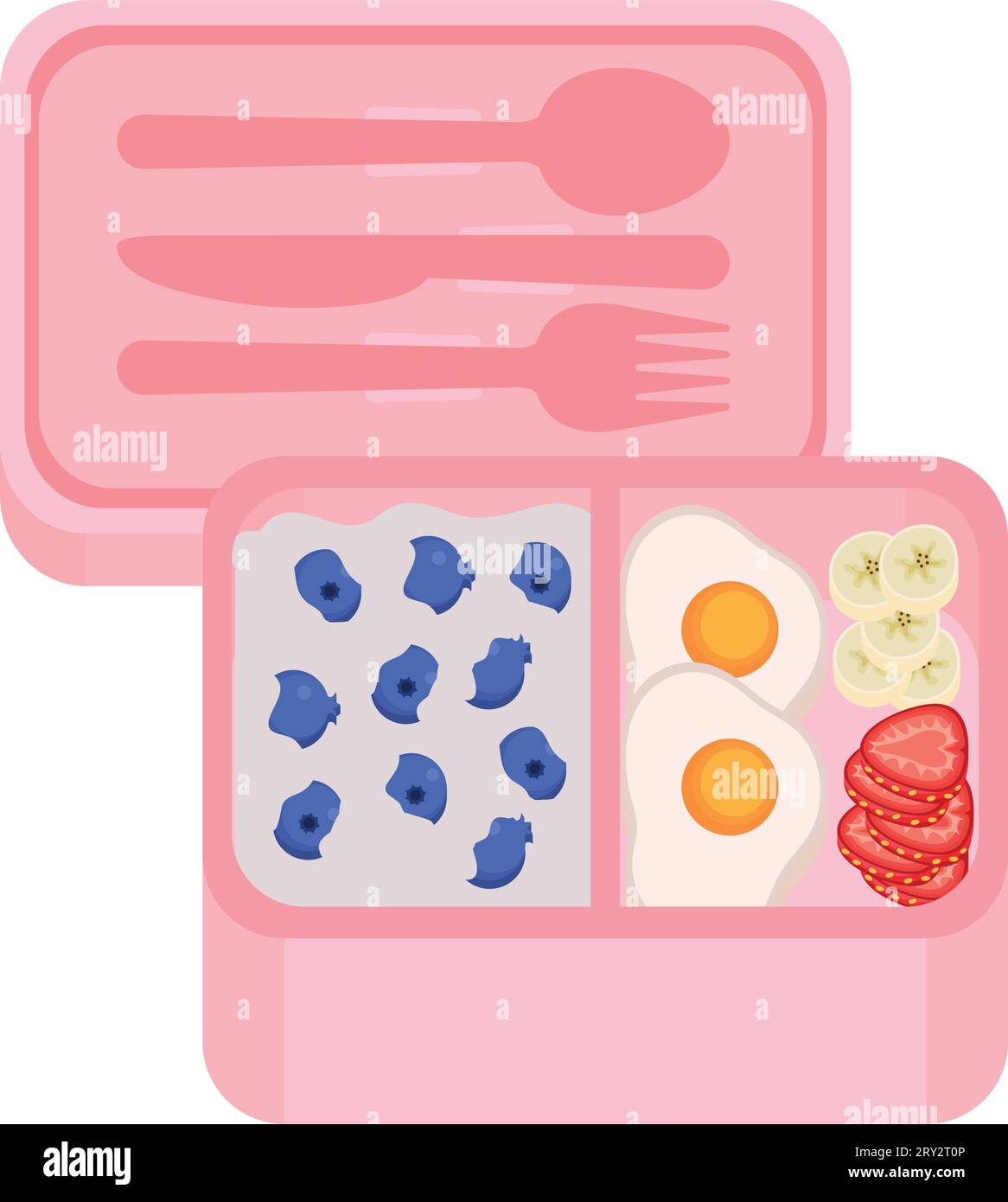 Pink lunchbox Stock Vector Images - Alamy