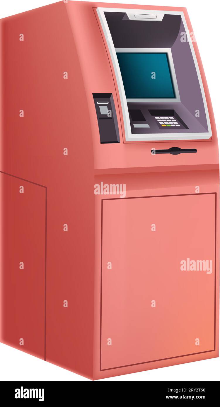 ATM automated teller machine from bank, vector Stock Vector Image & Art ...