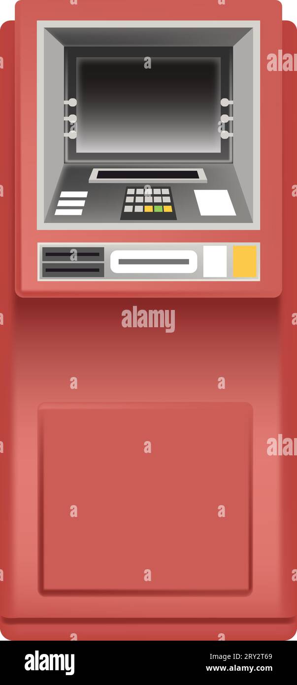 Automated teller machine, ATM with buttons screen Stock Vector Image ...