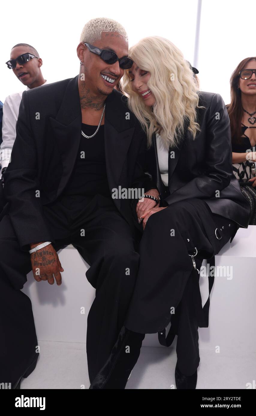 Alexander Edwards, left, and Cher attend the Givenchy Spring/Summer ...