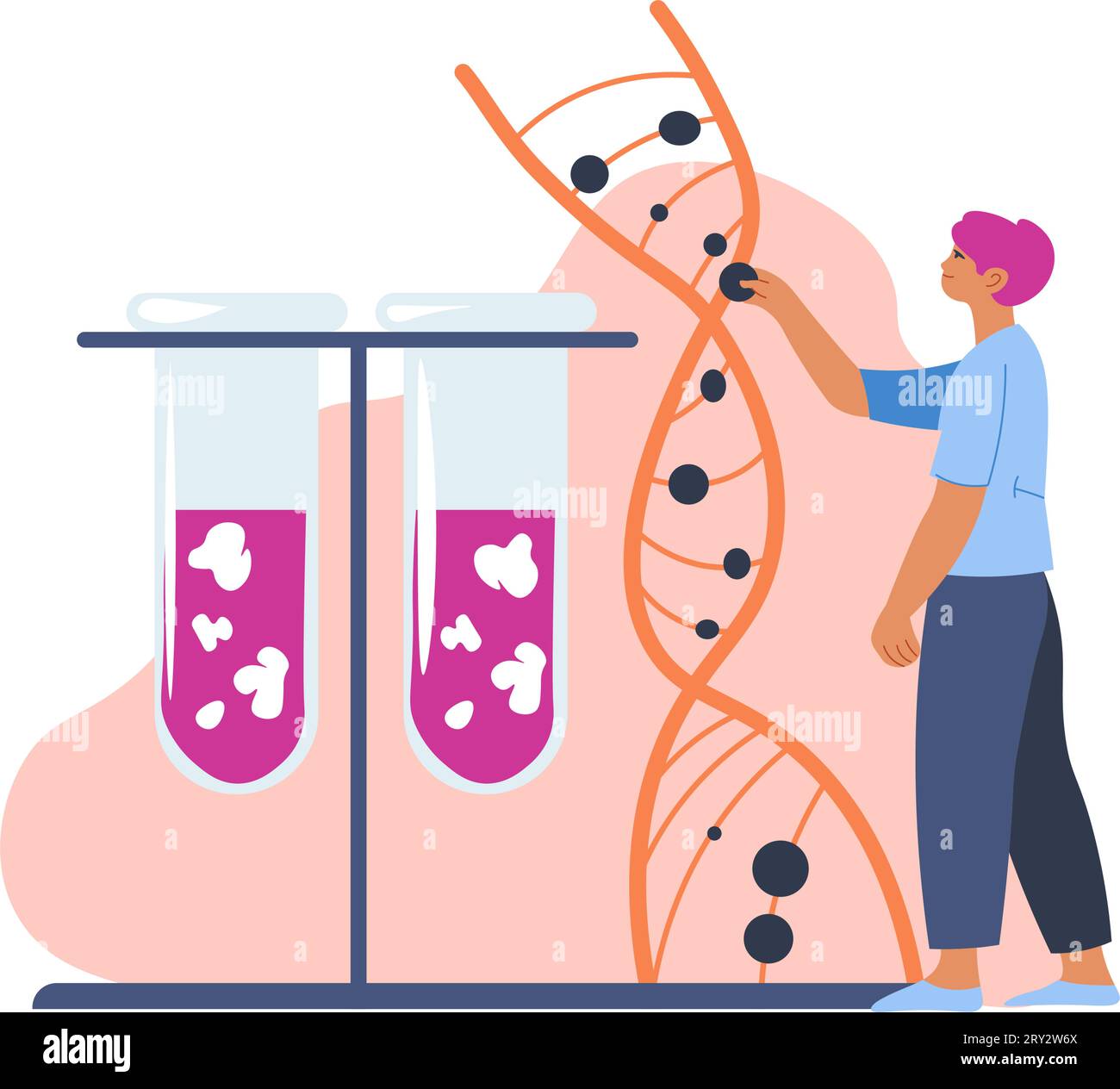 Cloning and modification in DNA structure vector Stock Vector Image ...
