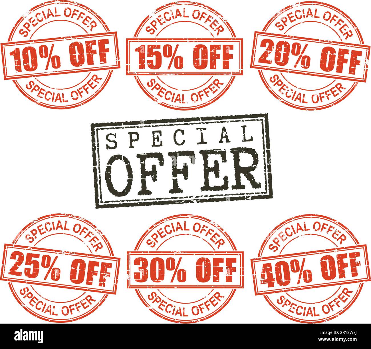 Set of grunge stamps 'Special offer' Stock Vector Image & Art - Alamy