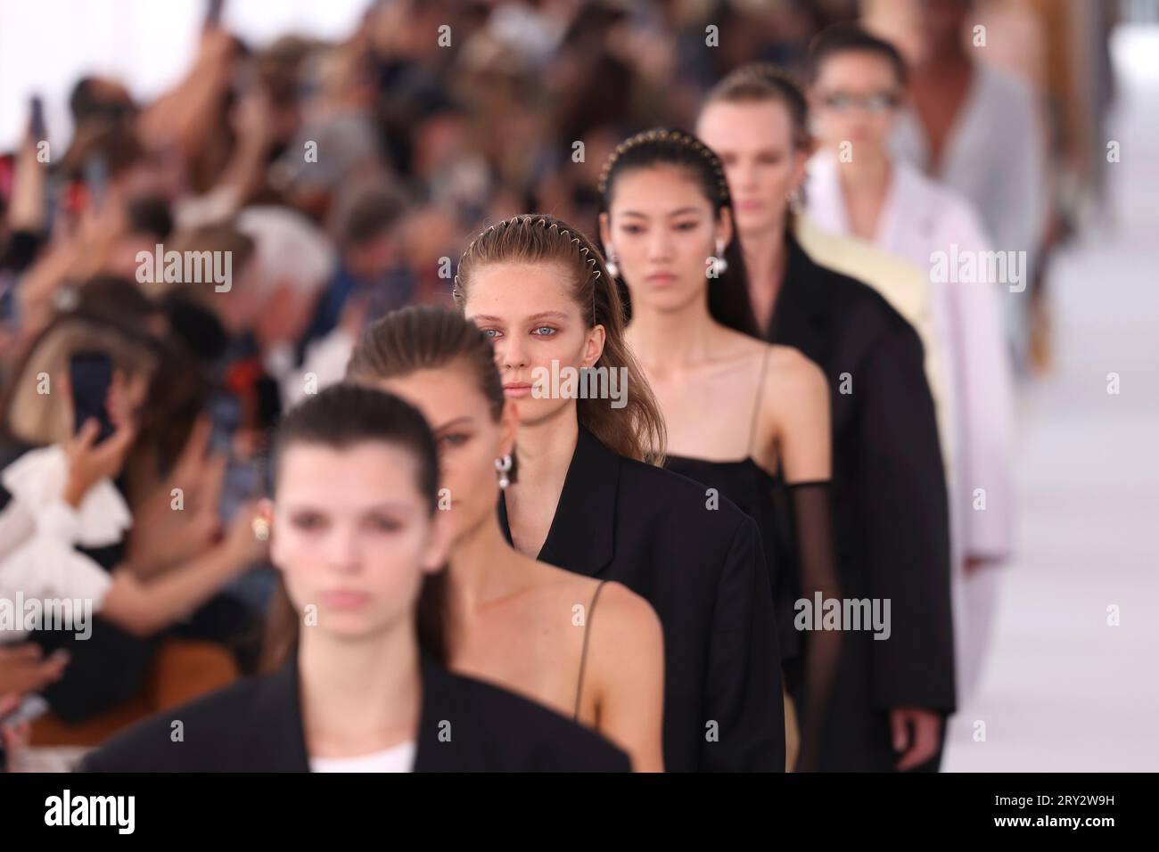 Models wears creations for the Givenchy Spring/Summer 2024 womenswear ...