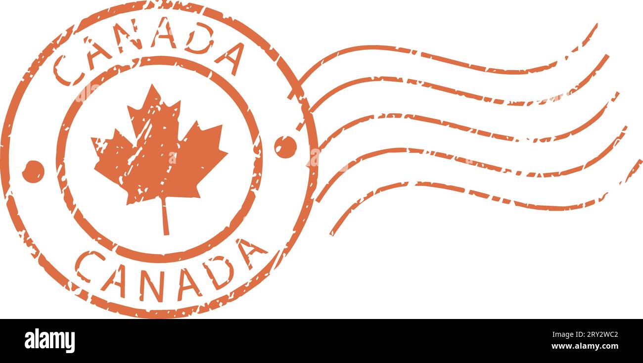 Red postal grunge stamp 'Canada' Stock Vector Image & Art - Alamy