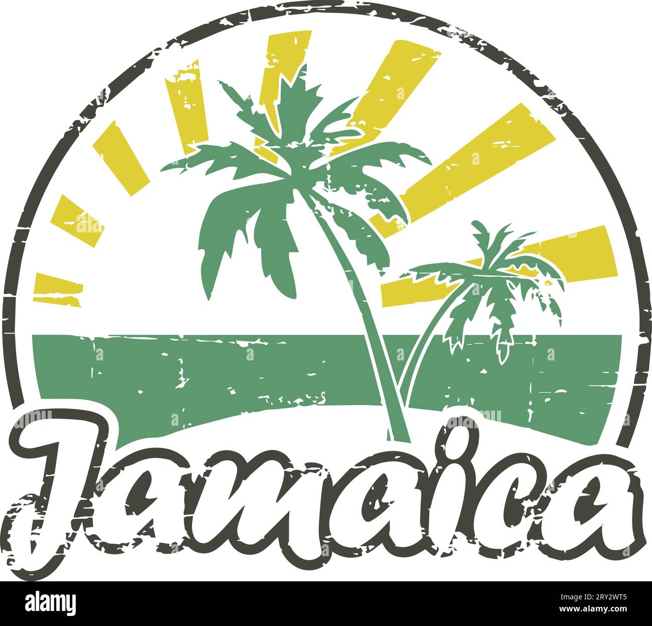 Jamaican beach Stock Vector Images - Alamy