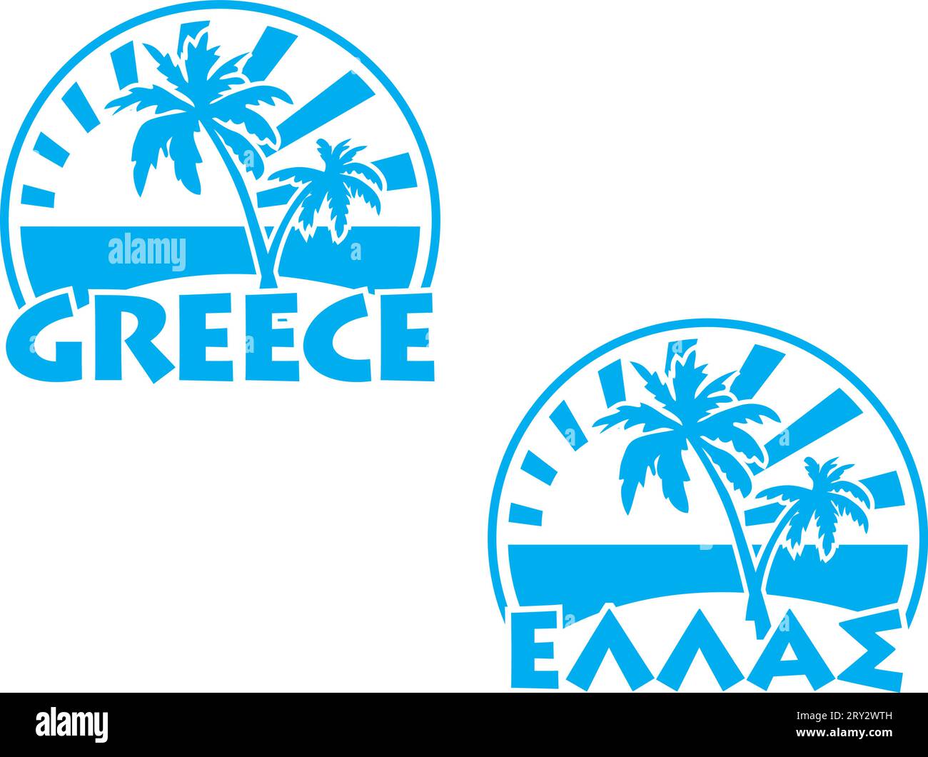 Greece and tourism beach Stock Vector Images - Alamy