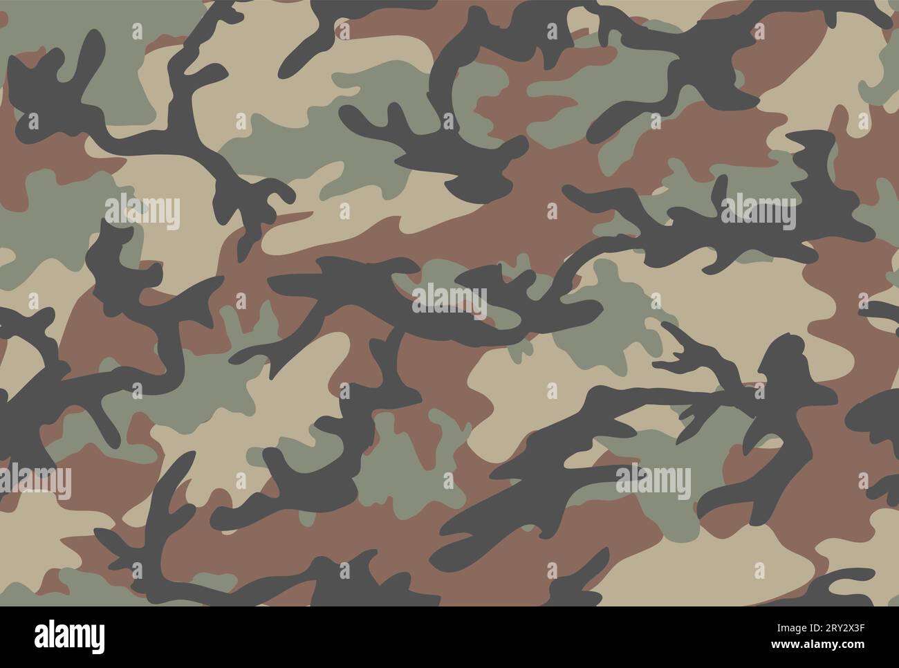 Woodland camouflage seamless pattern. Four colors Stock Vector Image ...