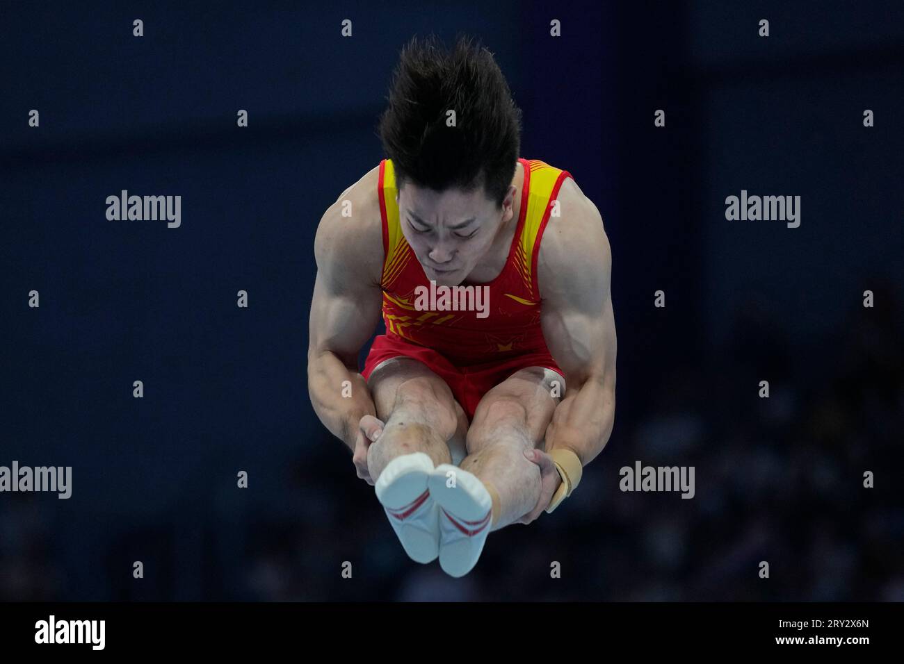 China's Lin Chaopan competes on his way to bronze medal at the Artistic ...