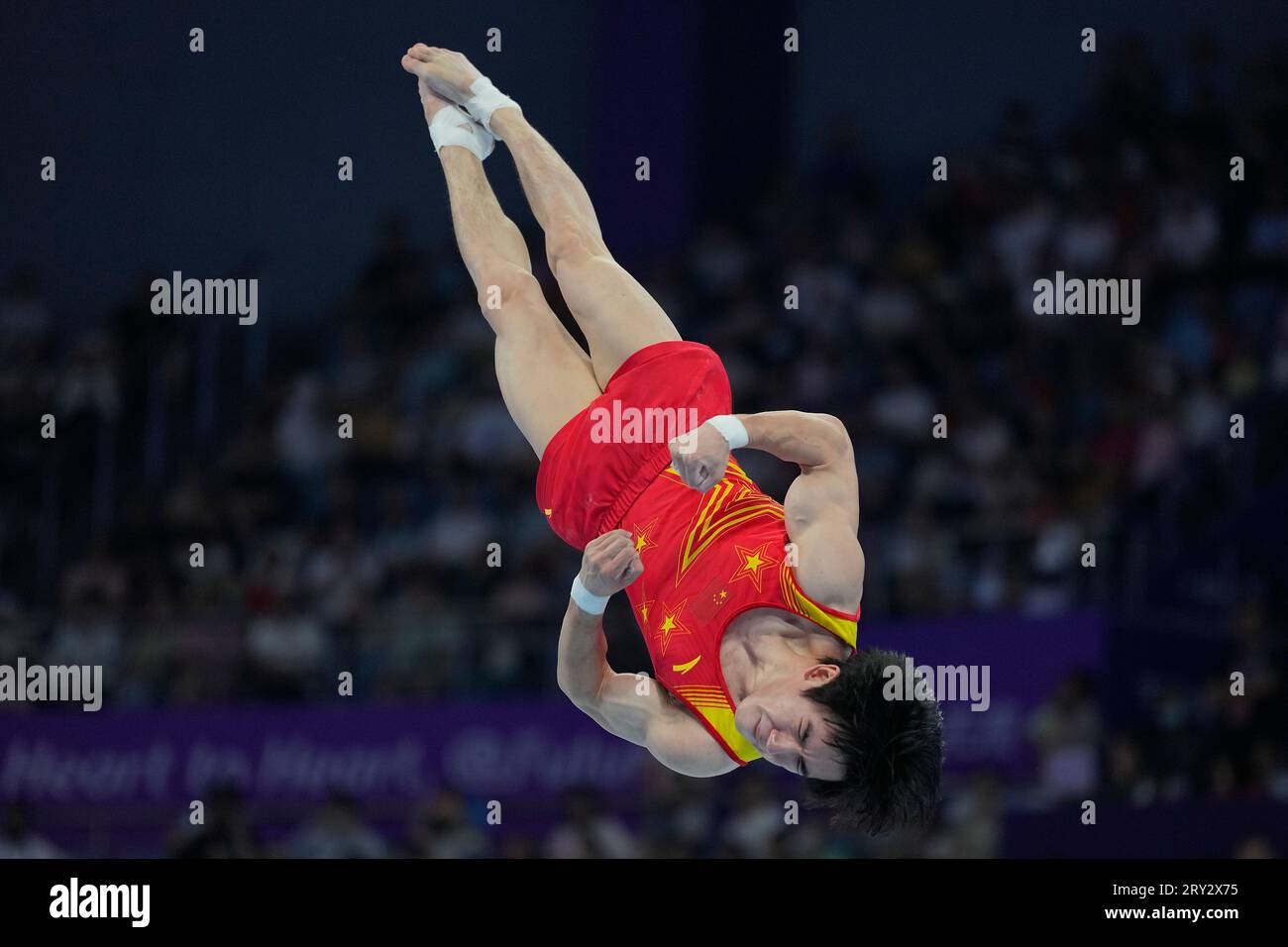 China's Zhang Boheng competes on his way to silver medal at the ...