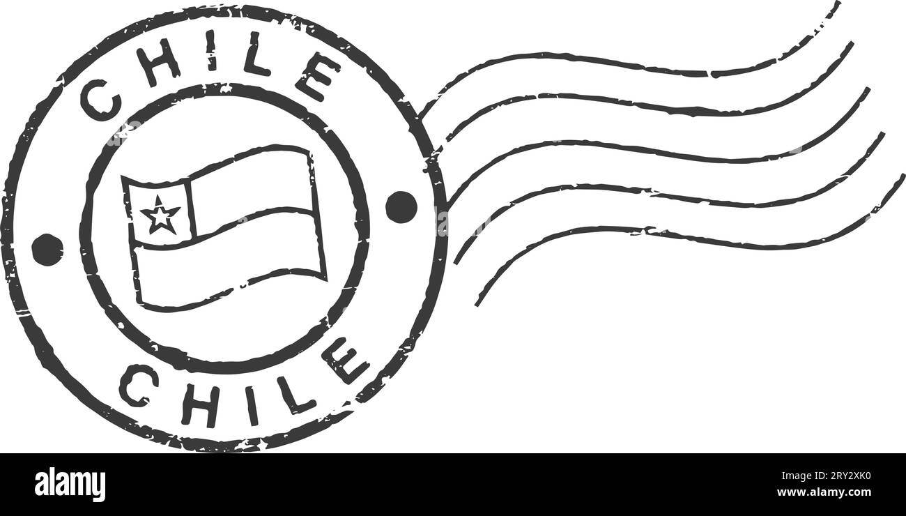 Black postal grunge stamp 'Chile' Stock Vector Image & Art - Alamy