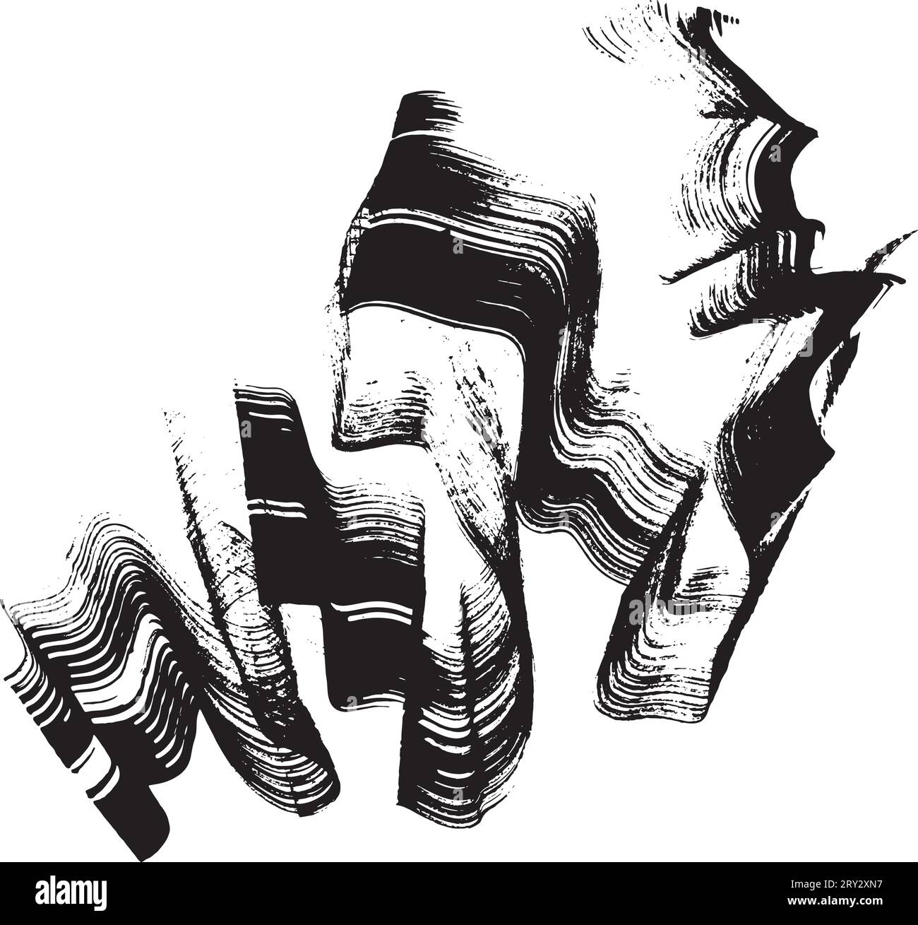 Dry Brush Wave Broad Stroke Element Stock Vector Image & Art - Alamy