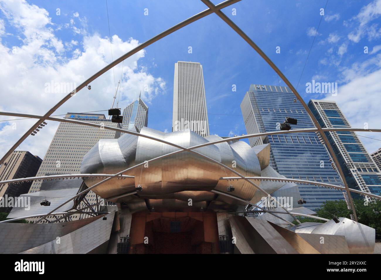 CHICAGO, USA - JUNE 27, 2013: Jay Pritzker Pavilion in Millennium Park ...