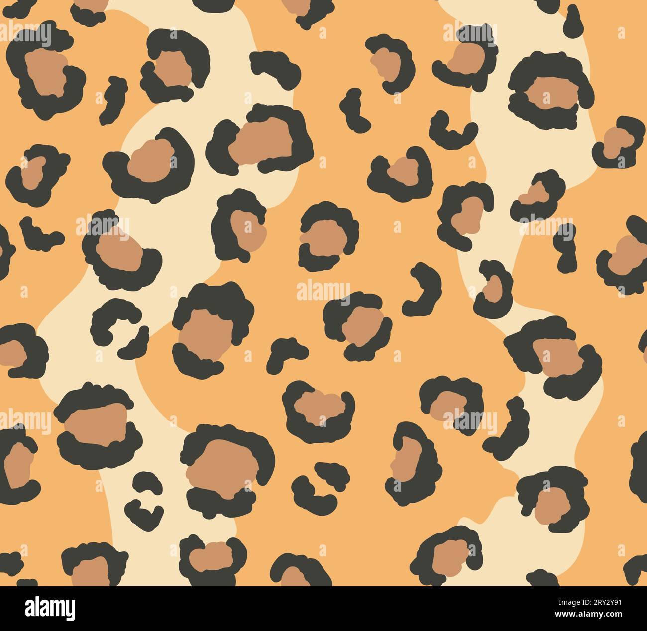 Leopard skin texture. Seamless pattern. Four colors Stock Vector Image ...