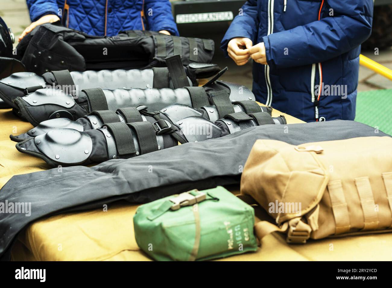 Protective clothes policeman. Police. A helmet, armor - a bulletproof ...