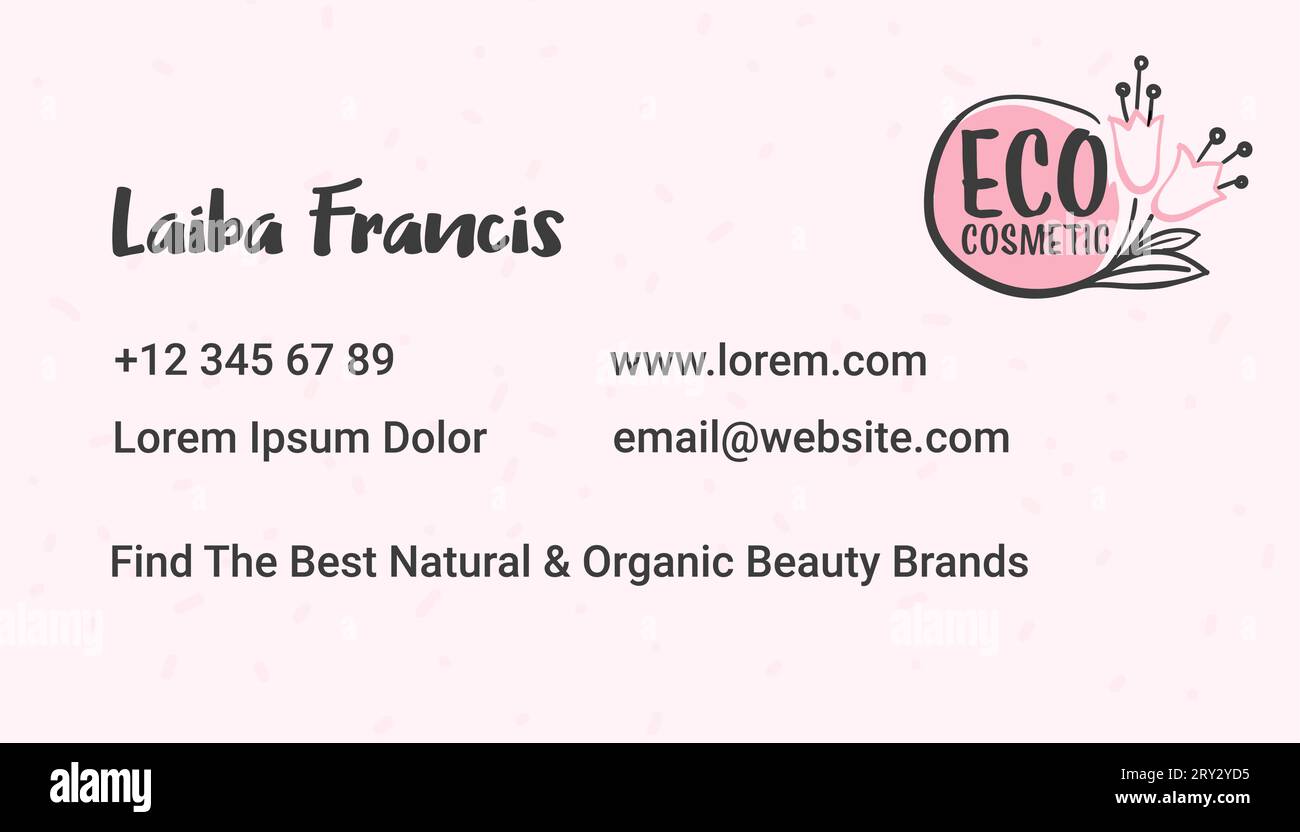 Best and natural organic beauty brands, business Stock Vector Image ...