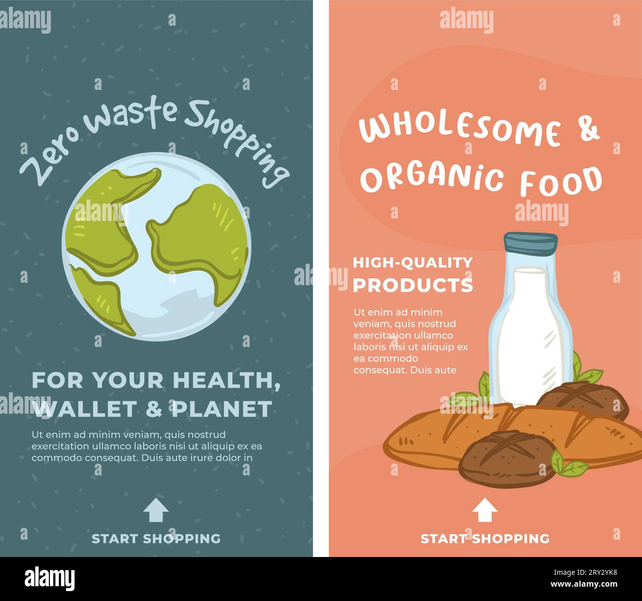 Zero waste shopping for your health and planet Stock Vector Image & Art ...