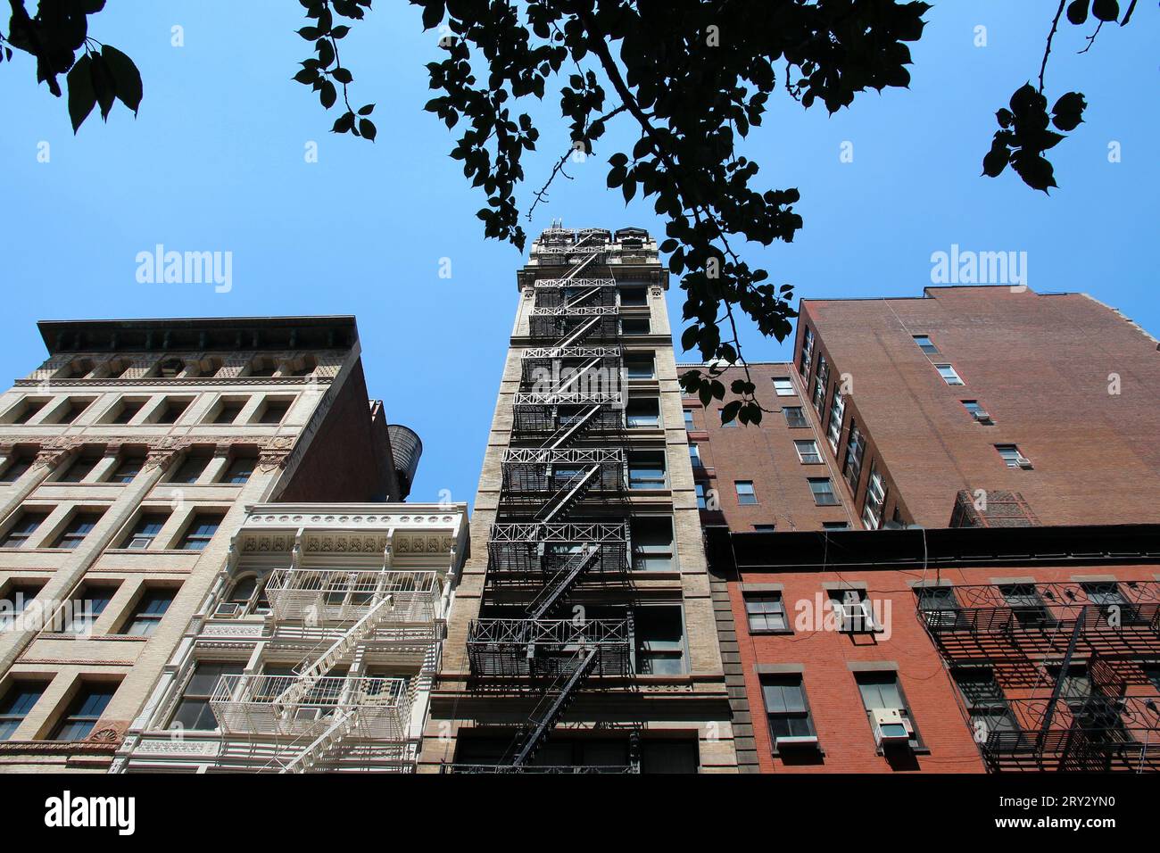 SoHo neighborhood in New York. Old architecture of Broome Street Stock ...