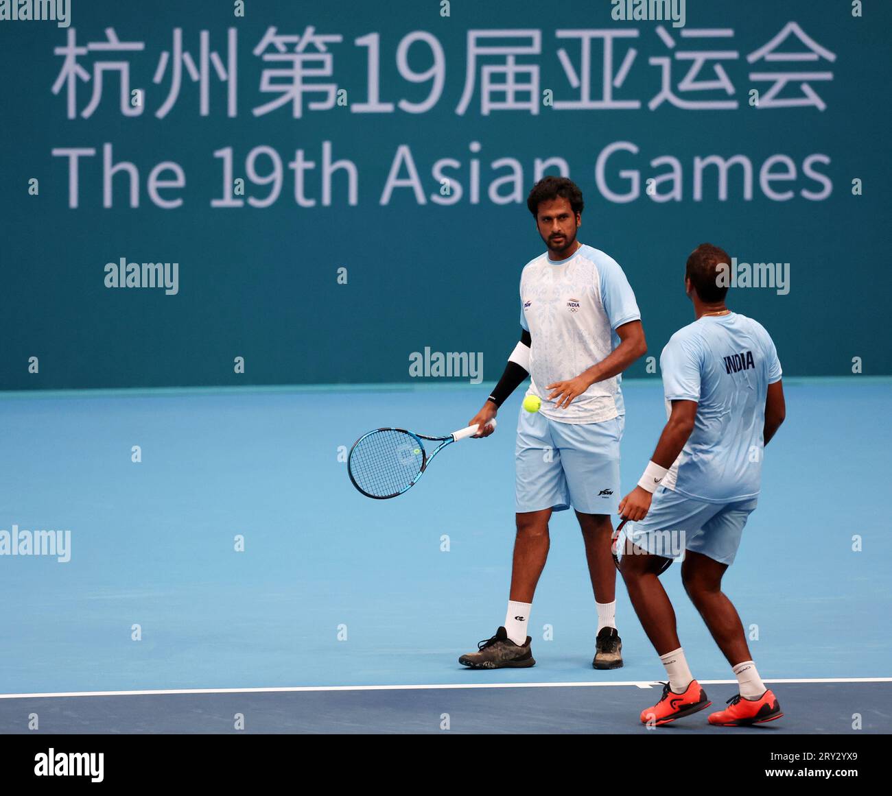 Hangzhou, China's Zhejiang Province. 28th Sep, 2023. Saketh Myneni ...