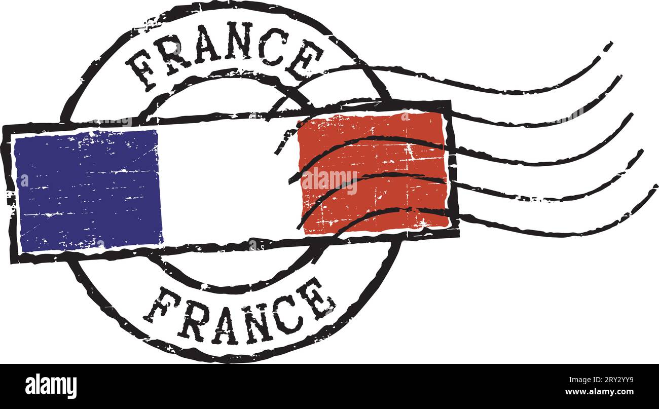 Postal grunge stamp ''FRANCE'' Stock Vector Image & Art - Alamy