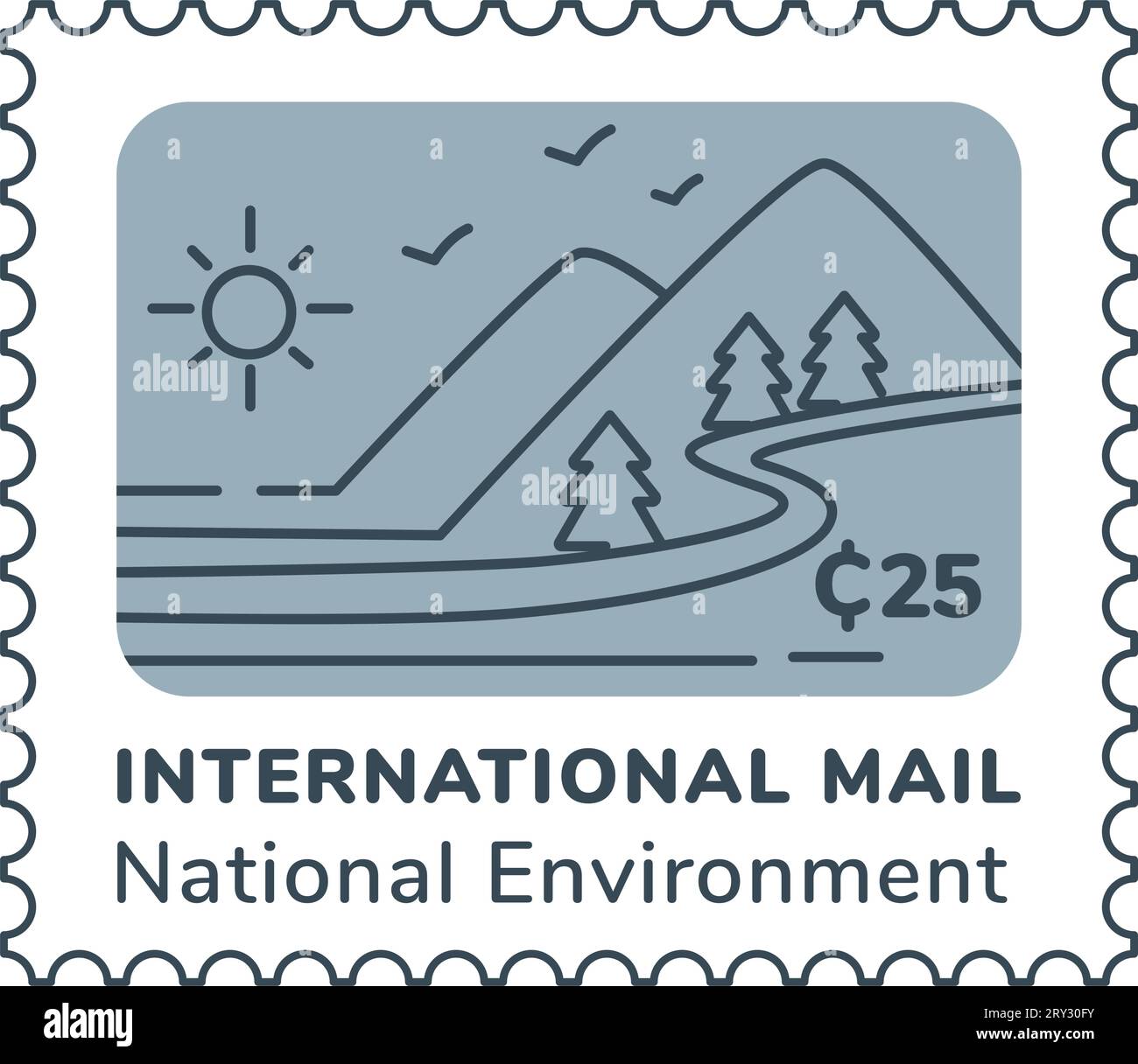 International mail, national environment vector Stock Vector Image ...