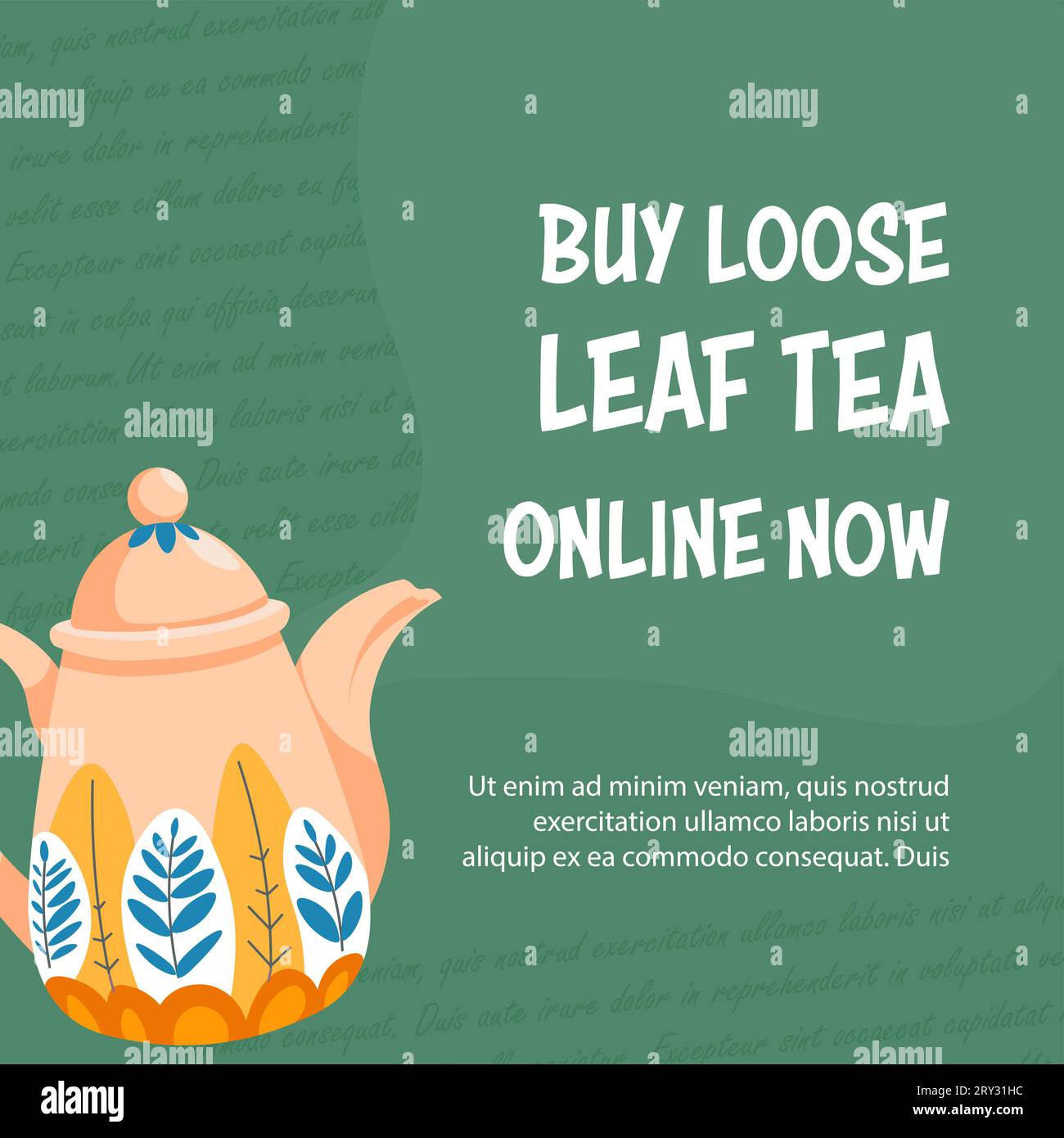 Loose leaf tea on Stock Vector Images - Alamy