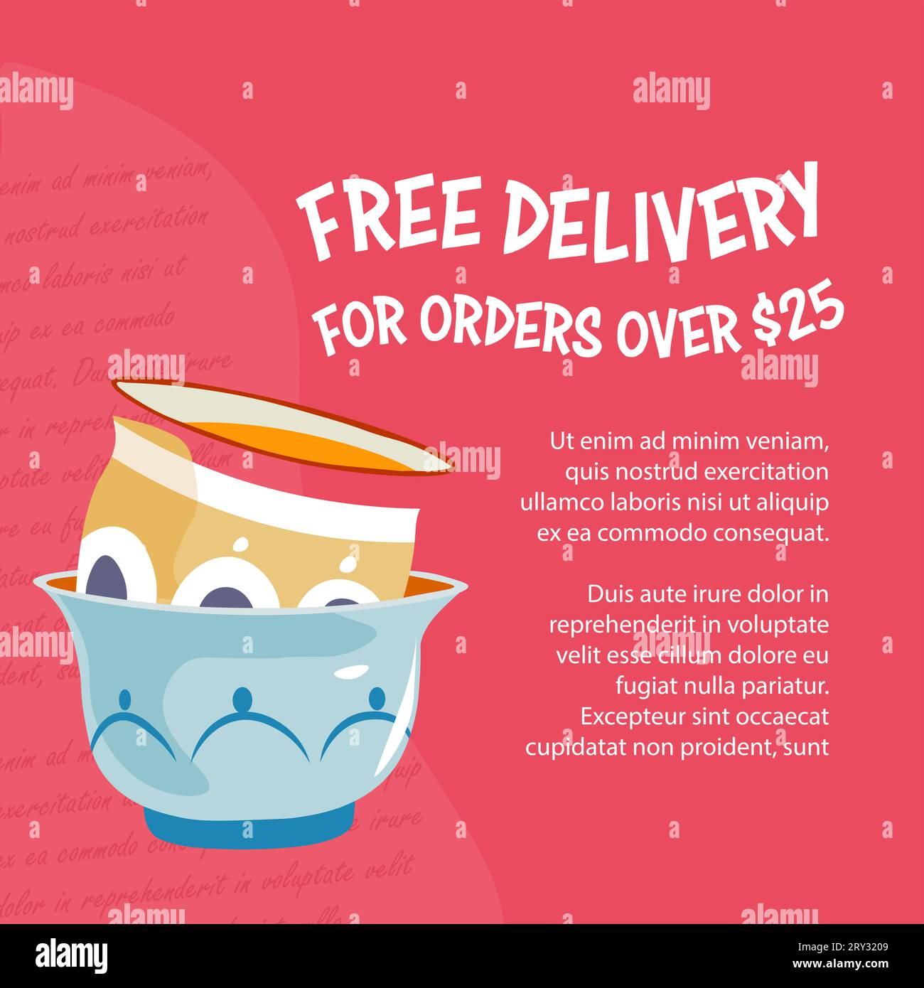 Free delivery for orders over 25 dollars, banner Stock Vector Image ...