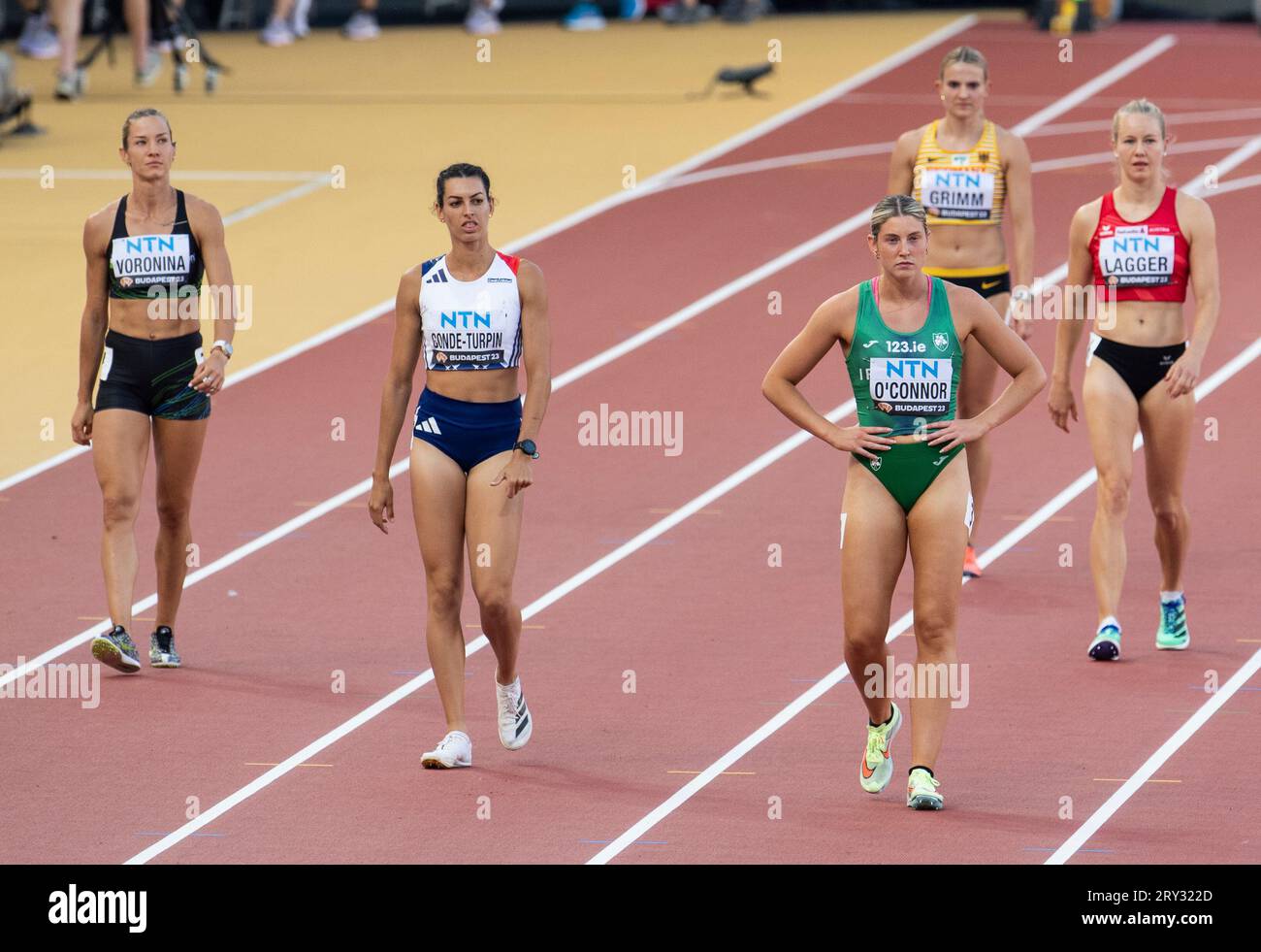Kate O'Connor of Ireland competing in the women’s 800m heptathlon at ...