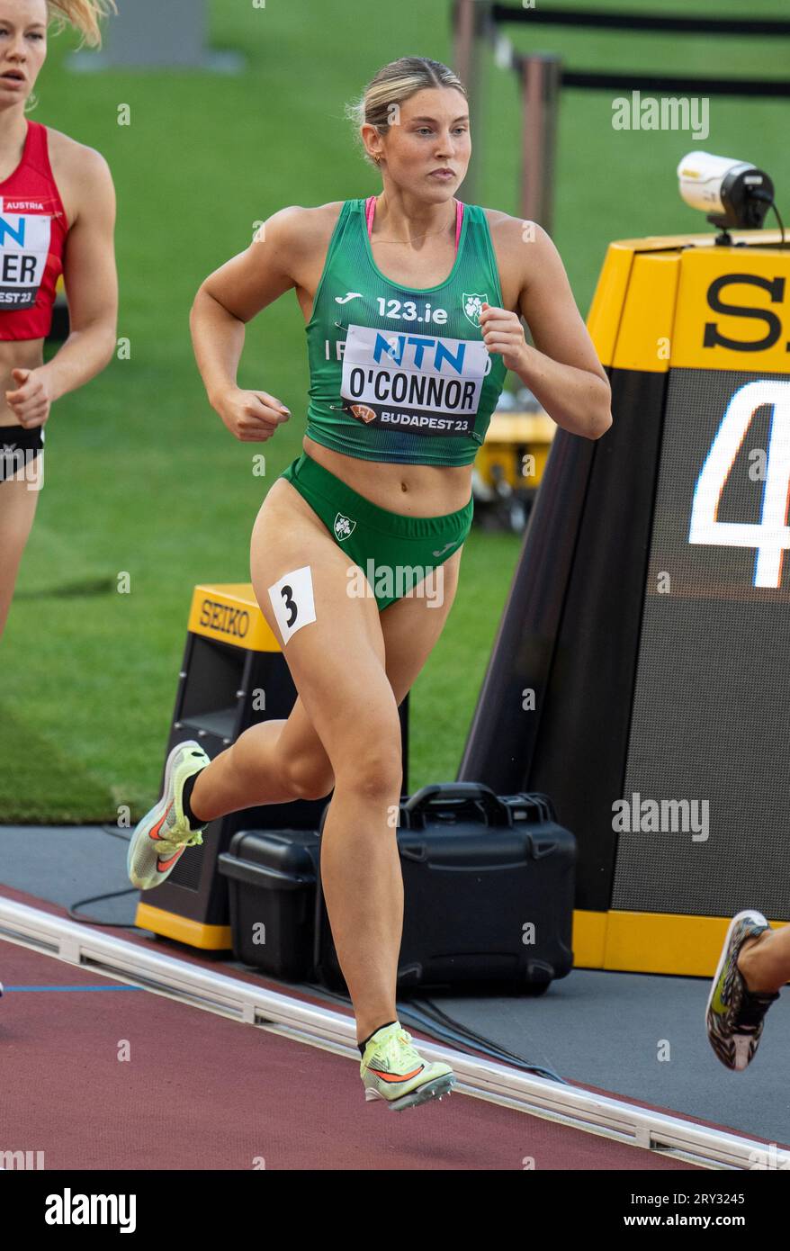 Kate O'Connor of Ireland competing in the women’s 800m heptathlon at ...