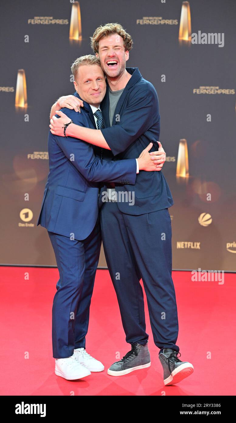 Cologne, Germany. 28th Sep, 2023. Oliver Pocher (l) and Luke Mockridge ...
