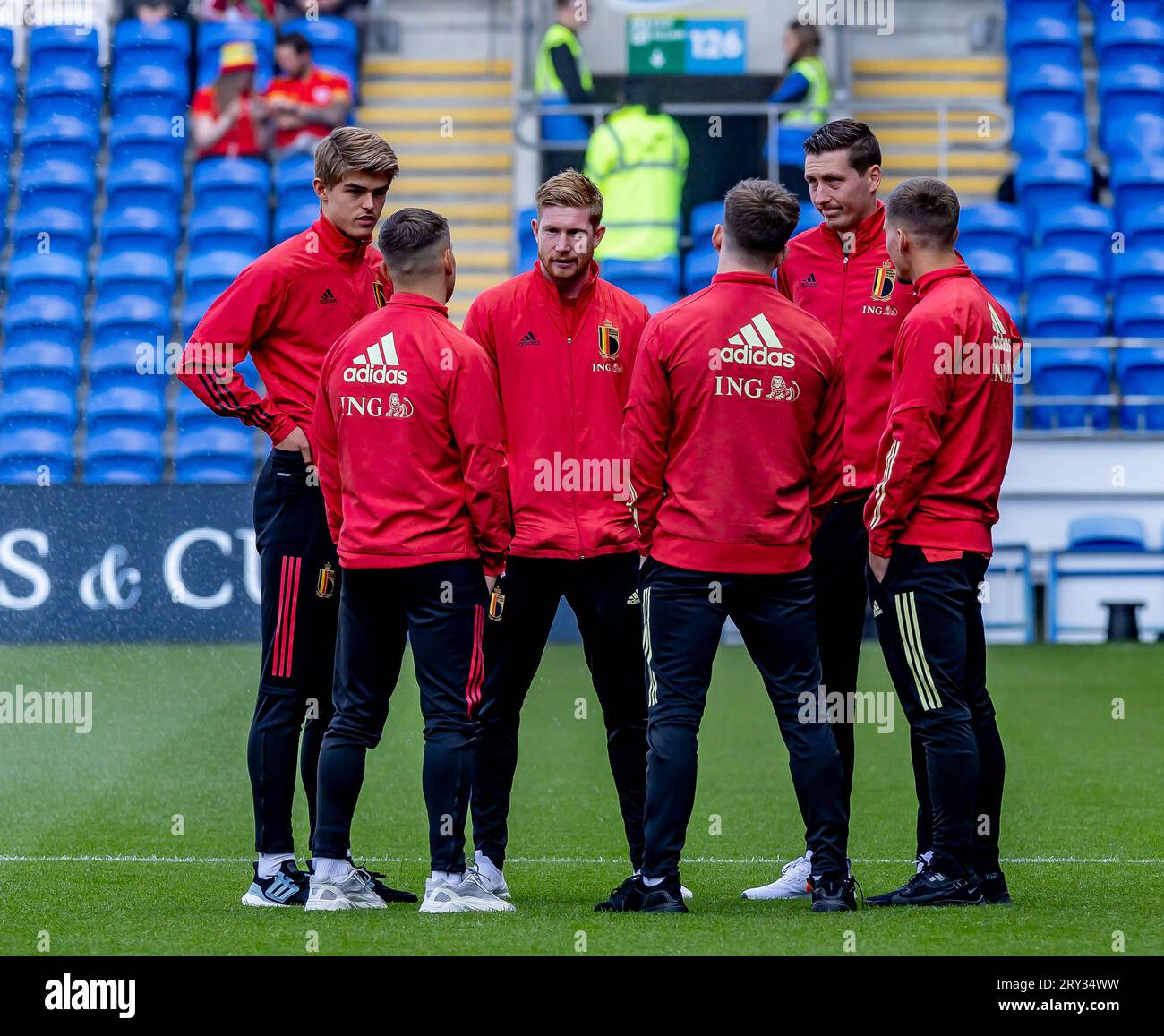 Cardiff, Wales - 11 June 2022: Belgium's squad prior to the UEFA ...