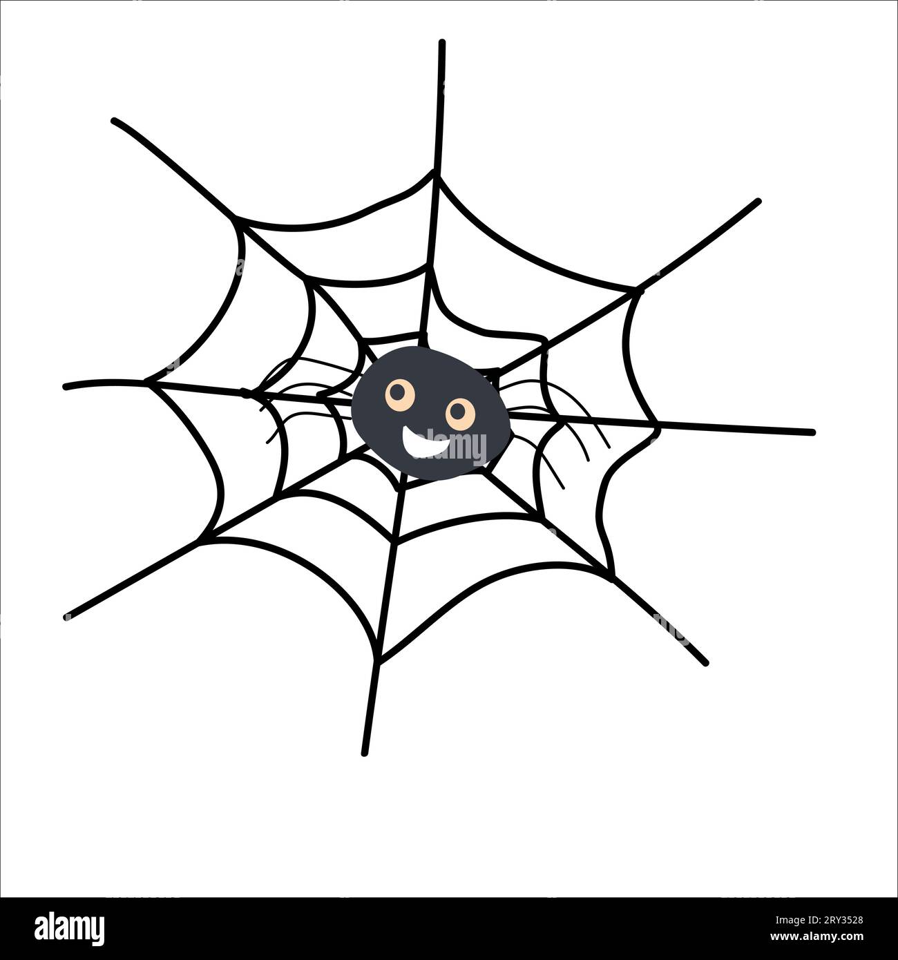 Cartoon spider on cobweb hi-res stock photography and images - Alamy