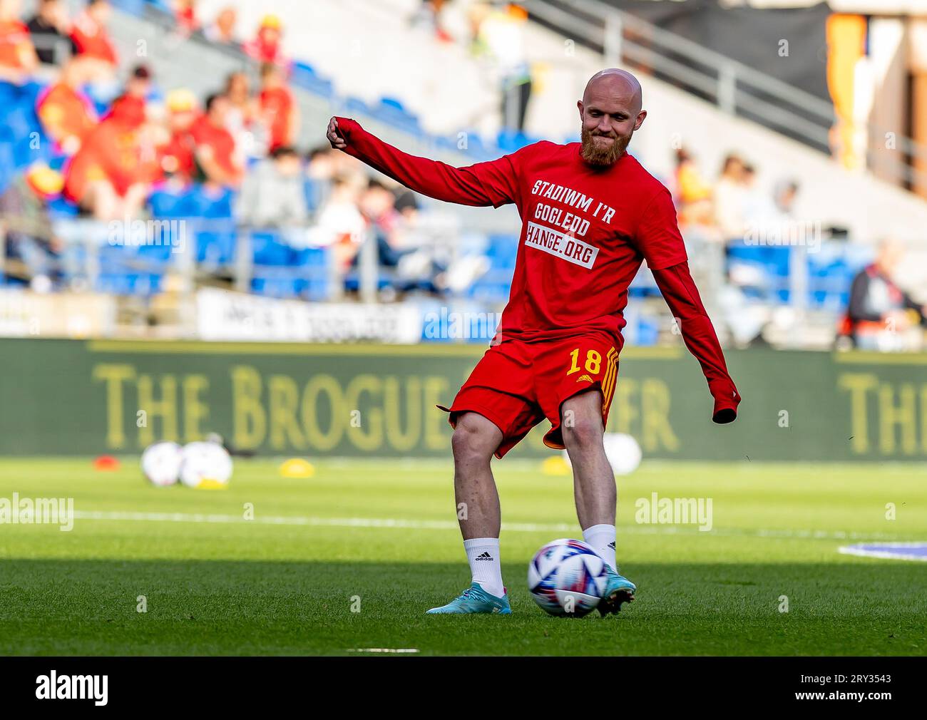 Cardiff, Wales - 11 June 2022: Wales Jonny Williams prior to the UEFA ...