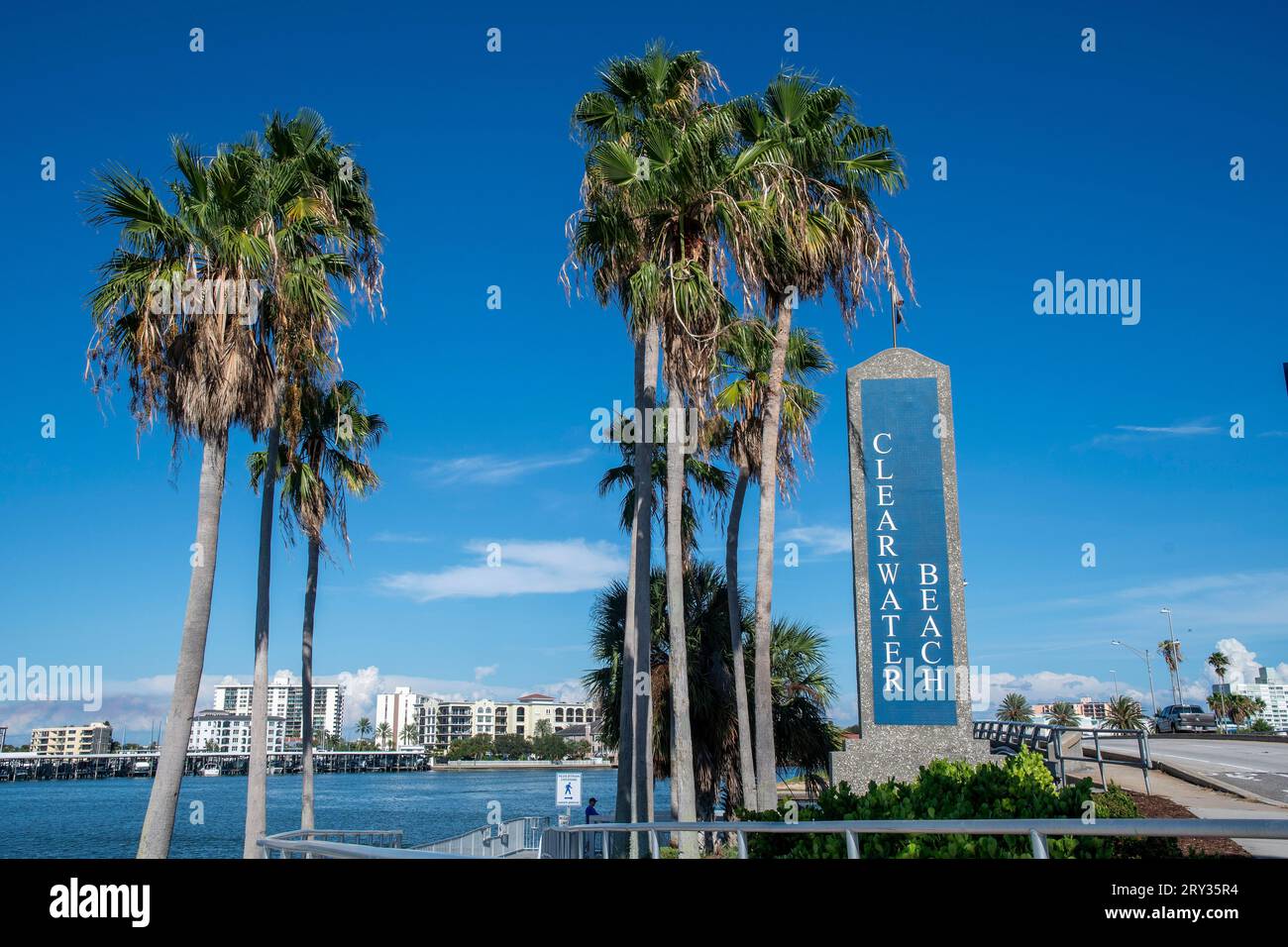 Clearwater Beach includes a resort area and a residential area on a ...