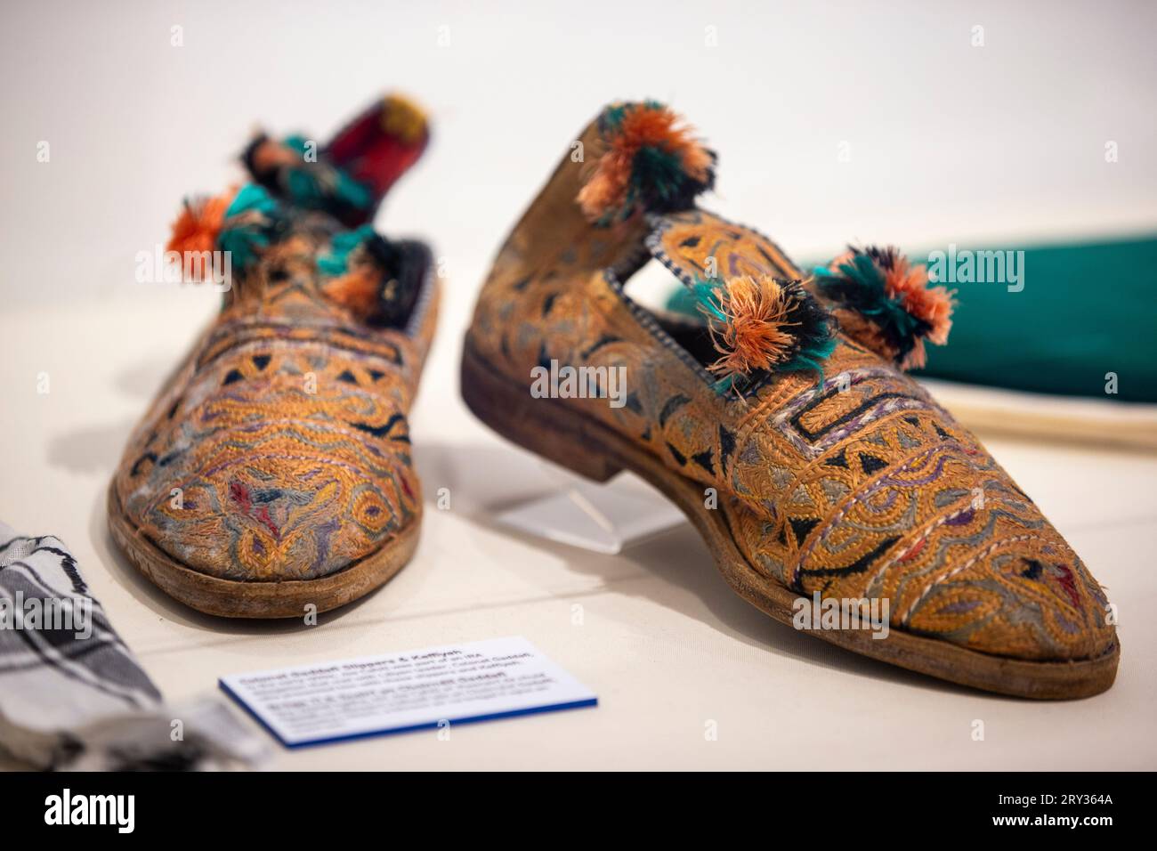 Slippers of Colonel Gaddafi presented to Joe Cahill in the early 1970's ...
