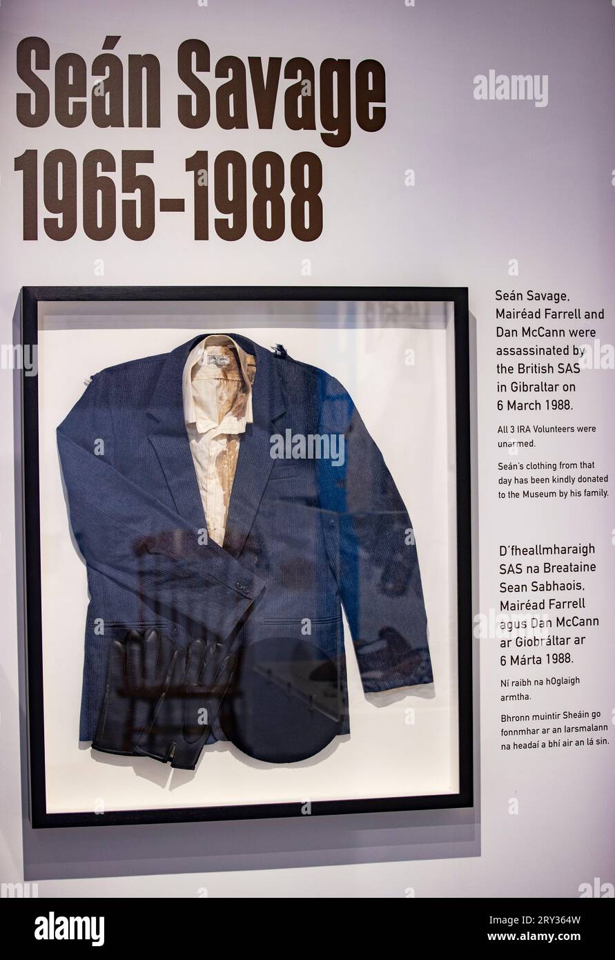 Clothes worn by Sean Savage on the day he was shot by the SAS in ...