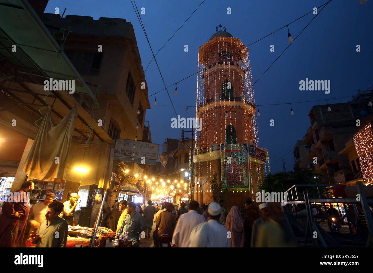 A beautiful illuminated view of lighting 123-year-old Cunningham Ghanta ...