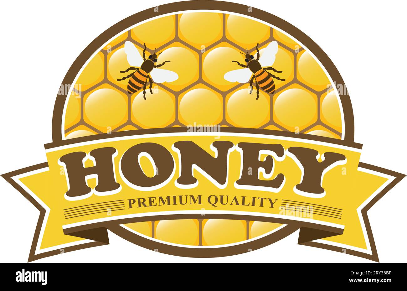 Honey sticker.Vector illustration Stock Vector Image & Art - Alamy