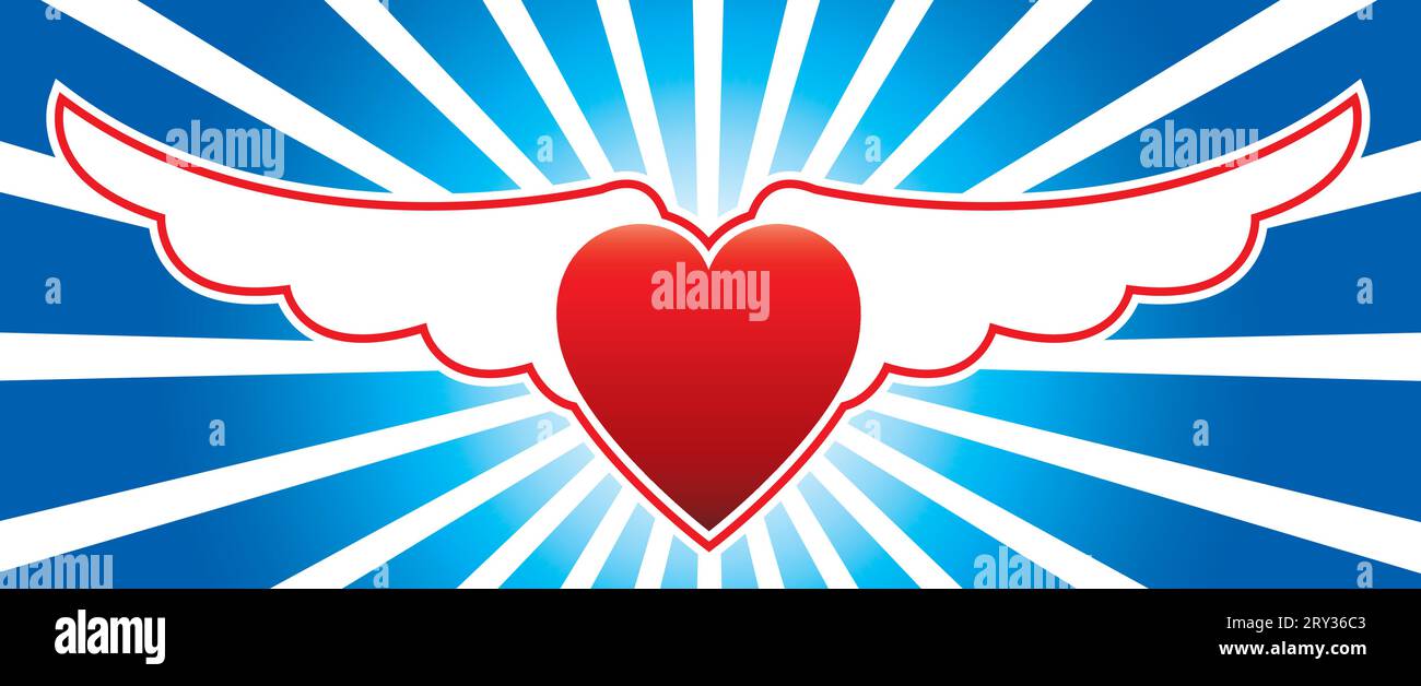 Rays heart design hi-res stock photography and images - Alamy