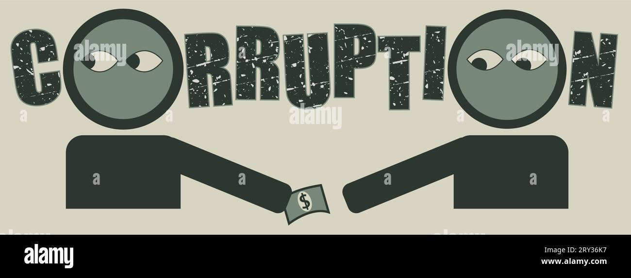 Bribery and corruption artwork concept Stock Vector Image & Art - Alamy