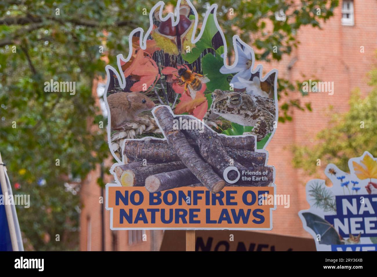 London, UK. 28th September 2023. Protesters and members of over 40 ...
