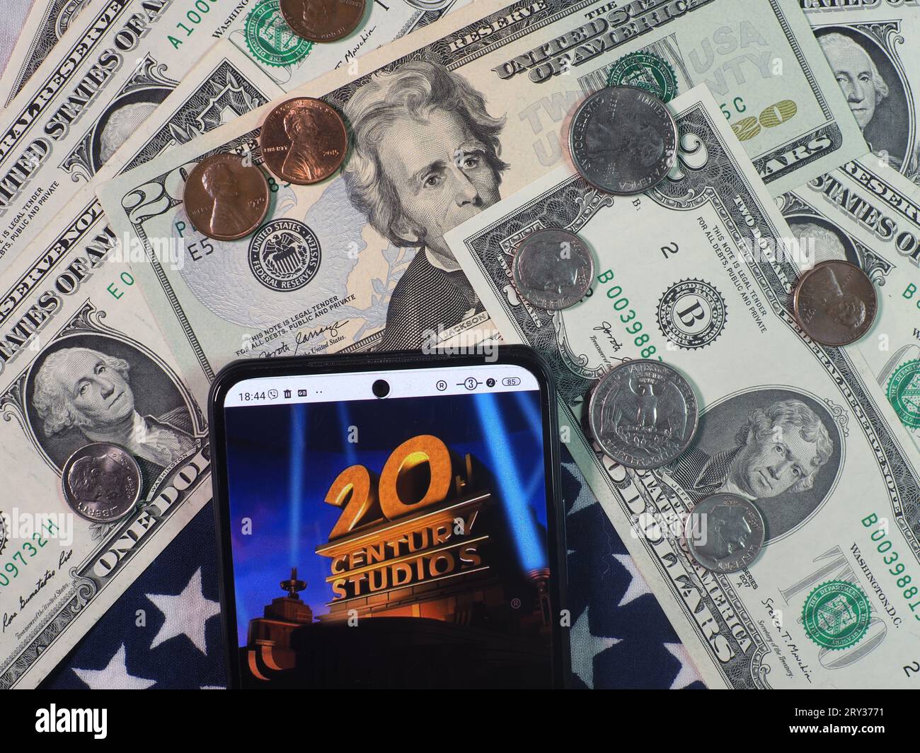 In this photo illustration, 20th Century Studios, Inc. logo seen ...