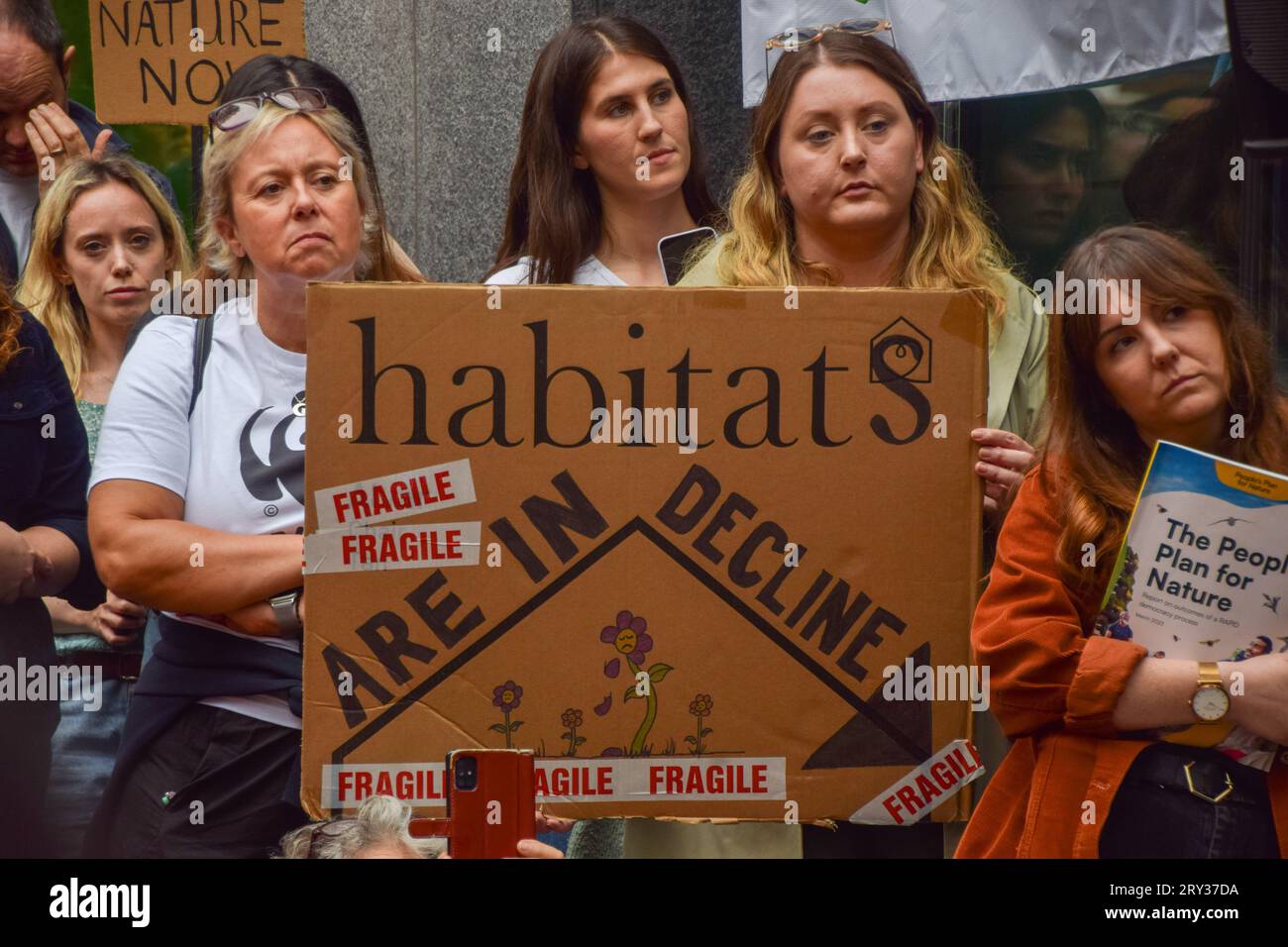 London, UK. 28th September 2023. Protesters and members of over 40 ...
