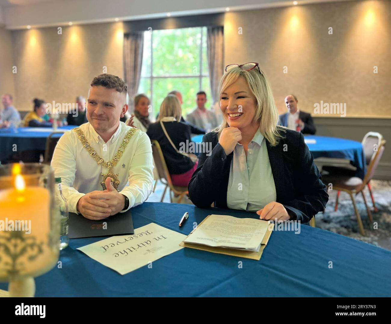 First Minister Elect, Michelle O'Neill, and Lord Mayor of Belfast, Cllr ...