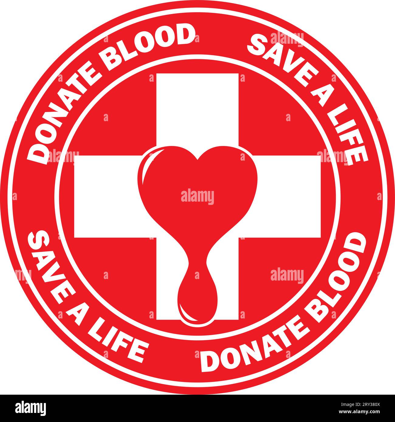 Donate blood emblem Stock Vector Image & Art - Alamy