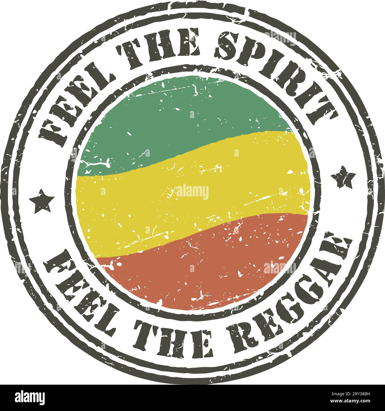 Reggae grunge stamp and flag in the middle Stock Vector Image & Art - Alamy