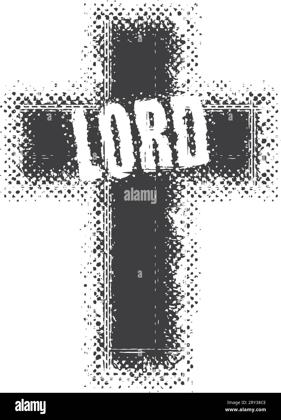 Cross. Grunge halftone effect Stock Vector Image & Art - Alamy