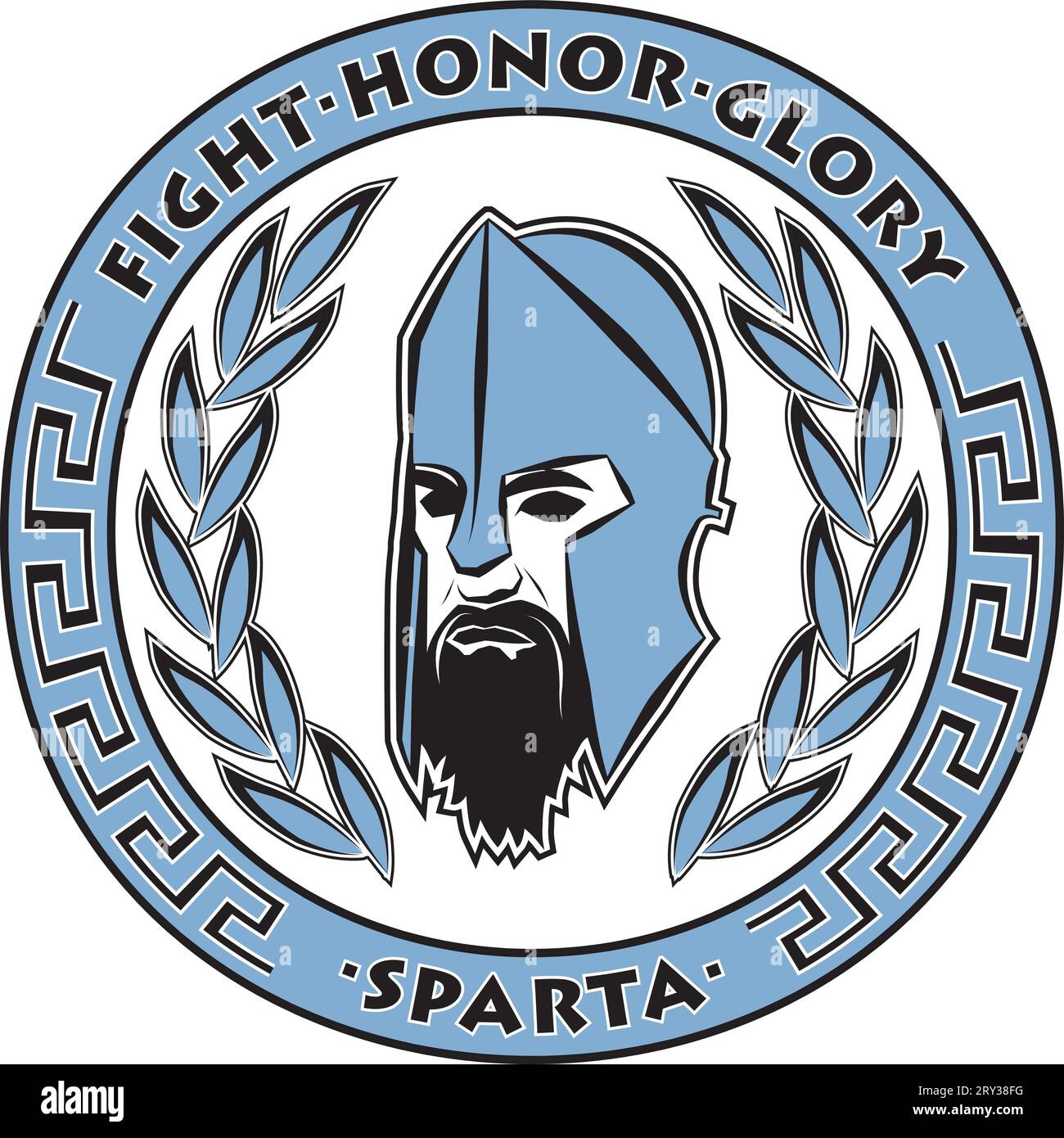 Shield with a spartan head and laurel wreath Stock Vector Image & Art ...
