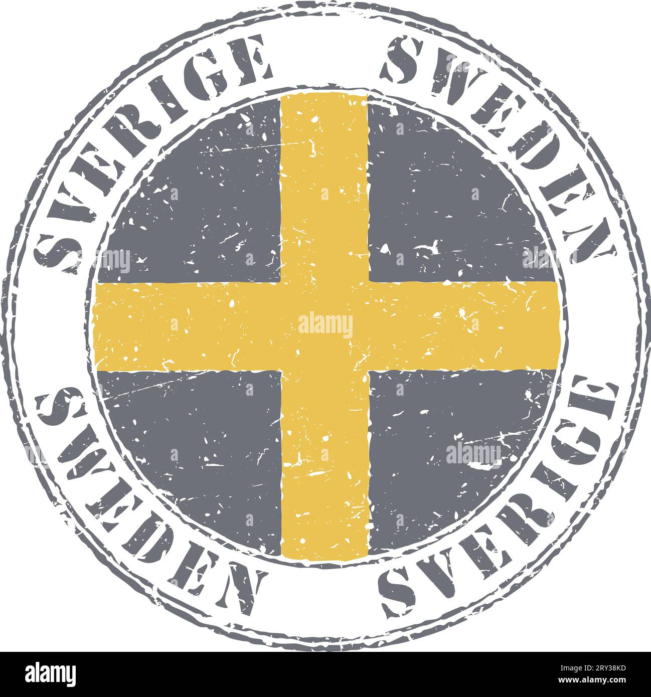 National flag sweden round Stock Vector Images - Alamy